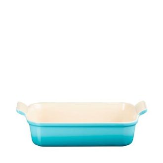 LE CREUSET Le Creuset Rechteckige Auflaufform Tradition aus Steinzeug, 19 cm, 1.1 Liter, Karibik, 71102191700001