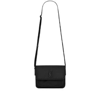 Saint Laurent Logo-Plaque Messenger Bag - - Bags - Herren - Schwarzk - ONE SIZE