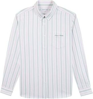Maison Labiche Chemise droite col boutonn&eacute; ray&eacute; en coton