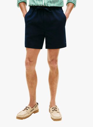 Tommy Hilfiger Short droit Dover &agrave; logo en coton m&eacute;lang&eacute;