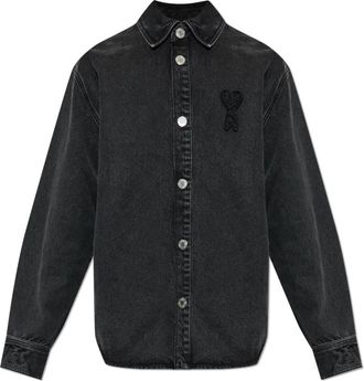 Ami Homme, Vestes, Noir, Taille: L Veste en jean oversize