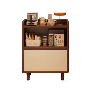 Generic Kleines Sideboard, Massivholz-Wohnzimmerschrank, Aufbewahrungsschrank mit Soft-Close-Scharnieren und verl&auml;ngerten Massivholzbeinen, geeignet for Schla