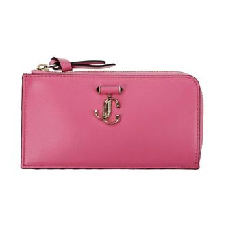 Jimmy Choo London Femme, Accessoires, Rose, Taille: ONE Size Portefeuille en cuir avec plusieurs fentes pour cartes