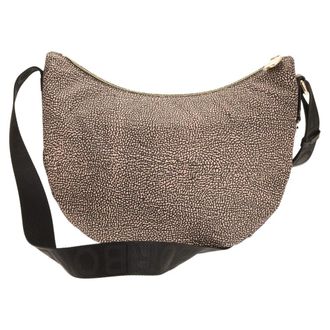 Borbonese Luna Bag Middle - Stilvolle Schultertasche f&uuml;r die moderne Frau - - Bags - Damen - Beige - ONE SIZE