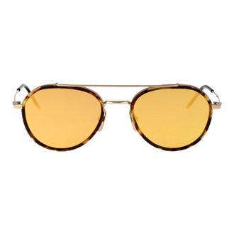 Thom Browne Homme, Accessoires, Multicolore, Taille: 51 MM Lunettes de soleil aviateur en ac&eacute;tate et titane