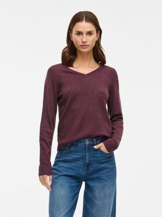 Vila V-Ausschnitt-Pullover VIRIL V-NECK L/S KNIT TOP - NOOS