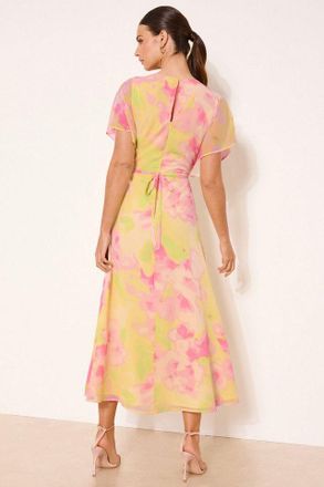 Lipsy Midikleid Gebl&uuml;mtes Midikleid aus Webmaterial, Regular (1-tlg)