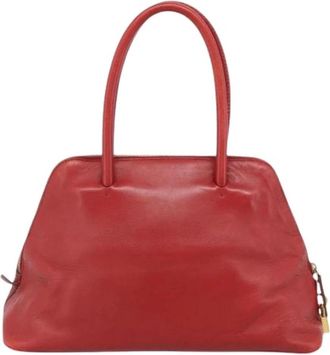 Prada Pre-owned Leder Handtasche - - Pre-owned - Damen - Rot - ONE SIZE