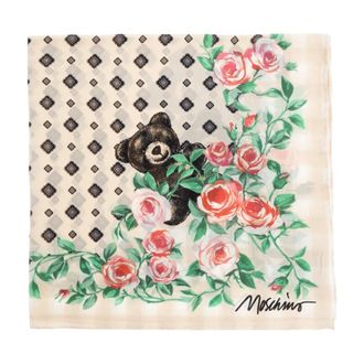 Moschino unisex, Accessoires, Multicolore, Taille: ONE Size Silk Scarf with Print