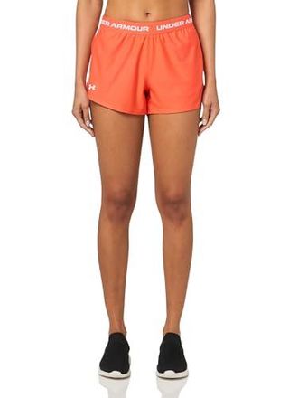 Under Armour Short Tech Play Up pour Femme, (847) Feu / / Blanc, Taille XS