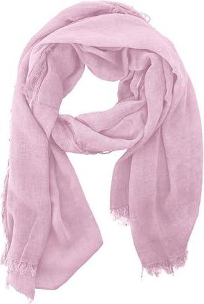 JOPHY & CO. Écharpe pour Femmes Homme Elégant et léger Etole rectangulaire douce en fibre deucalyptus Couleurs unies ou fantaisie (Rose)