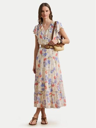 Lauren Ralph Lauren Sommerkleid 200P08686001 Creme Regular Fit