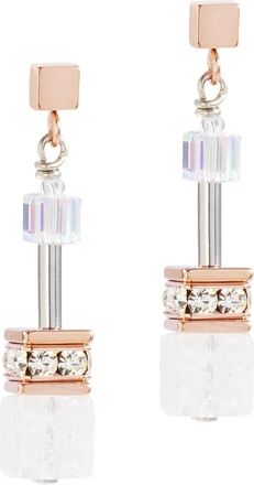 Coeur de Lion Ohrringe - GeoCUBE Iconic Nature Ohrringe - Gr. unisize - in Wei&szlig; - f&uuml;r Damen