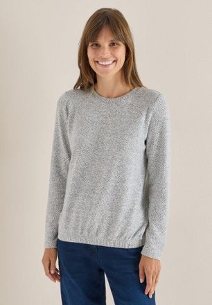 Cecil Langarmshirt mit Elastiksaum