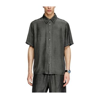 Diesel Homme, Chemises, Gris, Taille: L S-leon-short Camicia Chemise &agrave; Manches Courtes