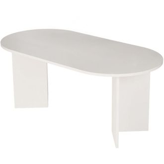 Hanah Home Table &agrave; manger en bois Sablin - 180 x 89 x 75 cm - Bois Blanc