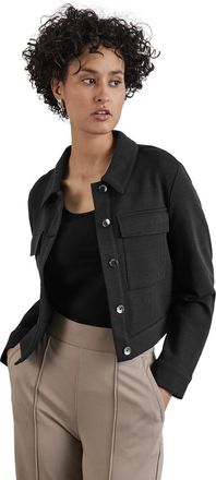 Street One Damen A212408 Kurze Jeansjacke, Schwarz, 46 EU