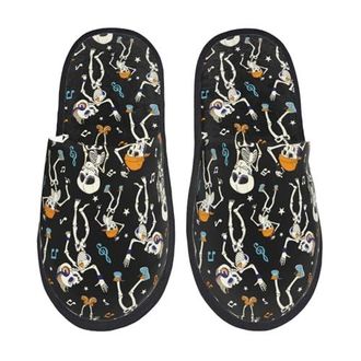 Generic Hiver Pantoufles Squelette Dansant, Dr&ocirc;le Et Cool Cozy Pantoufles De Maison Chaud Maison Slippers Pour Spa Automne Int&eacute;rieur L