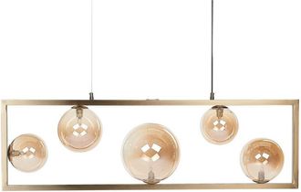 Beliani Beliani - Lampe Suspendue El&eacute;gante Plafonnier Pendant en M&eacute;tal Cuivr&eacute; 5 Ampoules Geehi