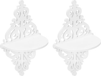 Angoily 2 St&uuml;ck Kreatives Wandregal aus Holz Einfaches H&auml;ngeregal Zur Aufbewahrung f&uuml;r Wohnzimmer Schlafzimmer K&uuml;che Robustes Haushaltsregal Zur Wandmontage