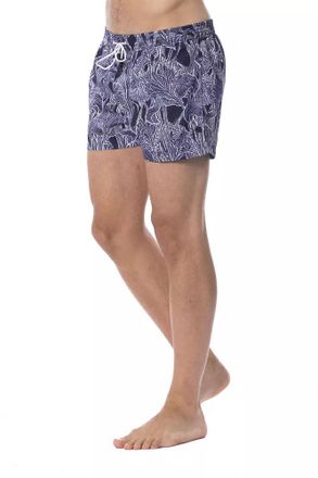 Roberto Cavalli Blue Polyester Mens Swimwear Clothing