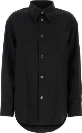 Ami Femme, Blouses et Chemises, Noir, Taille: 38 FR Wool Oversize Shirt