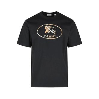 Burberry Homme, Tops, Noir, Taille: 3XL Seth T-Shirt