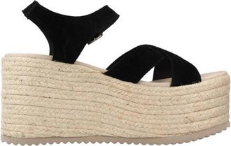 Yellow Sandalen mit Schnalle und Keilabsatz - - Shoes - Damen - Schwarzk - 41 EU