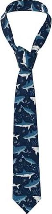 Generic Cravate Pour Hommes Requins Bleus De Dessin Anim&eacute; Fine Tie Classique Cravate Pour F&ecirc;te L&Eacute;cole &Eacute;v&eacute;nements