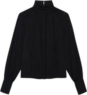 Anine Bing Femme, Blouses et Chemises, Noir, Taille: 40 FR Haut &agrave; col montant