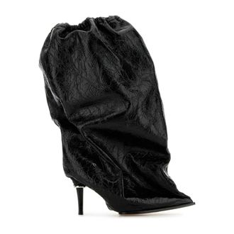Alexander McQueen Schwarze Leder-Stiefeletten - - Shoes - Damen - Schwarzk - 36 EU