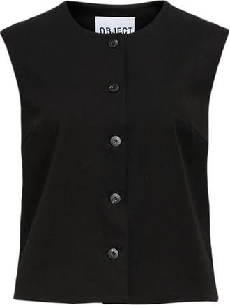 Object Objlisa Re Waistcoat Div, Noir, 42 Femme