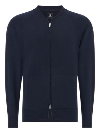 Boggi Milano pull zippé à col montant - Bleu
