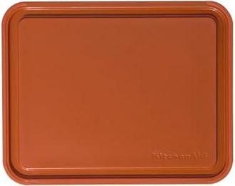 KitchenAid Klassisches Kunststoff-Schneidebrett mit umlaufendem Graben und rutschfesten Kanten, sp&uuml;lmaschinenfest, 20,3 x 25,4 cm, gebranntes Orange
