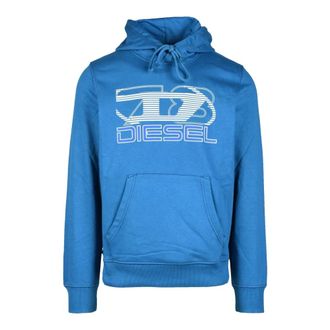 Diesel Homme, Sweatshirts et sweats &agrave; capuche, Bleu, Taille: 2XL SweaT-shirt en m&eacute;lange de coton