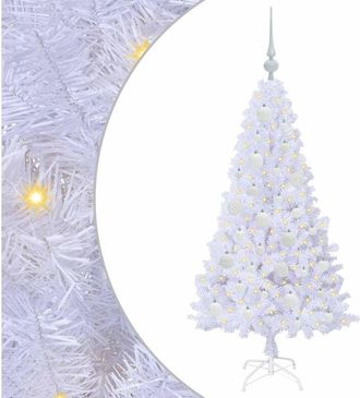 vidaXL K&uuml;nstlicher Weihnachtsbaum Wei&szlig; 120 cm PVC und Stahl vidaXL