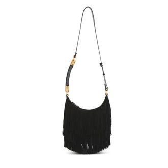 Balmain Femme, Sacs, Noir, Taille: ONE Size &Eacute;b&egrave;ne Hobo Fringed Suede Bag