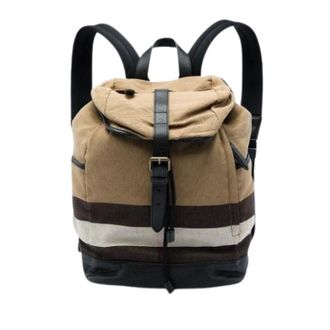 Burberry Sac &agrave; dos vintage en toile Pre-owned - Femme - Pre-owned - Brun - Taille: ONE Size