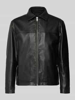 Boss Orange by Hugo Boss Regular Fit Lederjacke aus reinem Schafsleder Modell JOBAN1