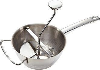 Leifheit Passiermühle Ø 20 cm ProLine-Serie inkl. 3 Einsätzen, aus hochwertigem Edelstahl zum Passieren von Obst, Gemüse, Babynahrung, Suppen, spülmaschinengee