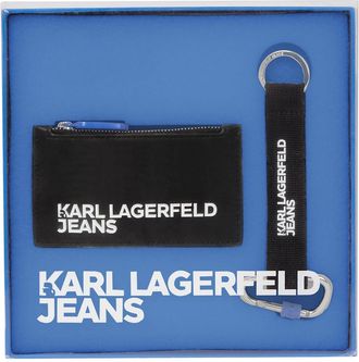 Karl Lagerfeld Karl Lagerfeld Jeans, Herren, Essential Cardholder Schl&uuml;sselanh&auml;nger Geschenkpaket, Schwarz, One Size