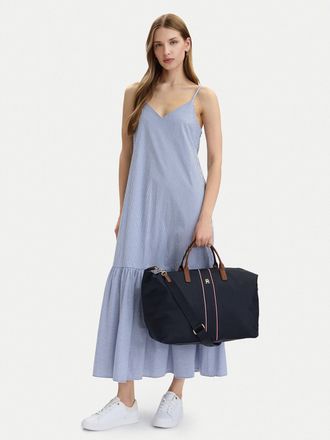 Tommy Hilfiger Handtasche Tommy Hilfiger Popette Weekender Corp AW0AW18529 Blau