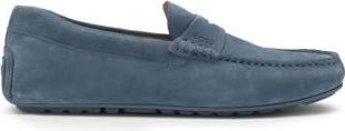 BOSS Hommes Noel Mocc Mocassins en Cuir su&eacute;d&eacute; avec Finition Penny