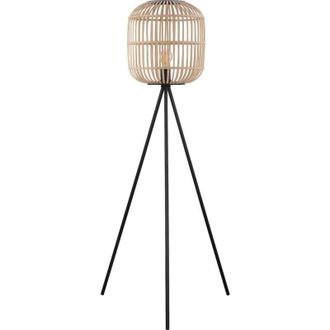 Eglo Eglo - Stehleuchte Bordesley schwarz-natur 139 x 35 cm E27, max. 60 w Stehleuchte