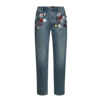 John Richmond Herrenjeans mit aufgen&auml;hten Patches und dekorativen Details - - Jeans - Herren - Blau - W34