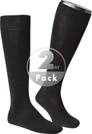 Hudson Herren Kniestr&uuml;mpfe schwarz Baumwolle unifarben