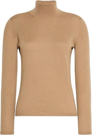 Max Mara Col roul&eacute; - Femme - Pulls - Beige - Taille: 40 FR
