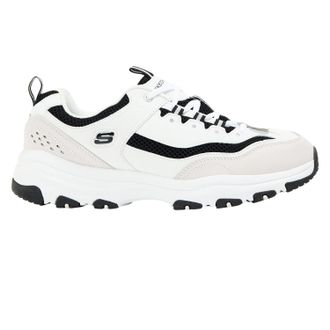 Skechers Logo Sneaker f&uuml;r Herren, Niedrig geschnitten, Flach (Wei&szlig;/Schwarz)