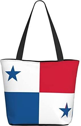 AOOEDM Drapeau du Panama Sac &agrave; provisions pour femme 33 x 27,9 x 17,8 cm. Le cadeau parfait pour la Saint-Valentin. Cest de la Saint-Valentin pour maman, fil