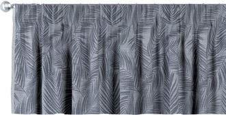 Dekoria Kurzgardine mit Kräuselband Schal Gardine Dekoschal 260 x 40 cm Graphite-silbern